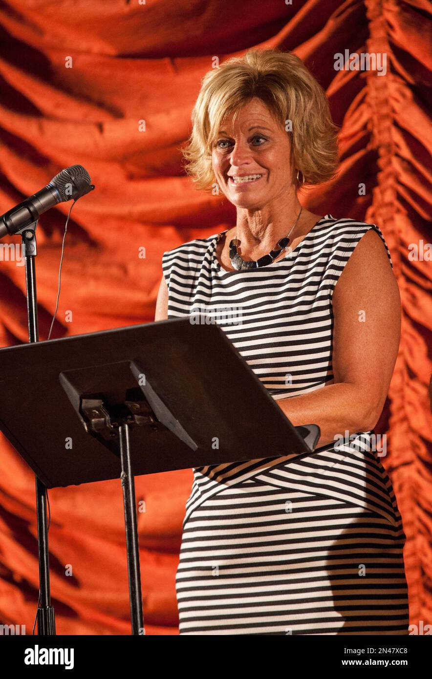 IDOT Director Tonya Loker appears at a press conference announcing the ...