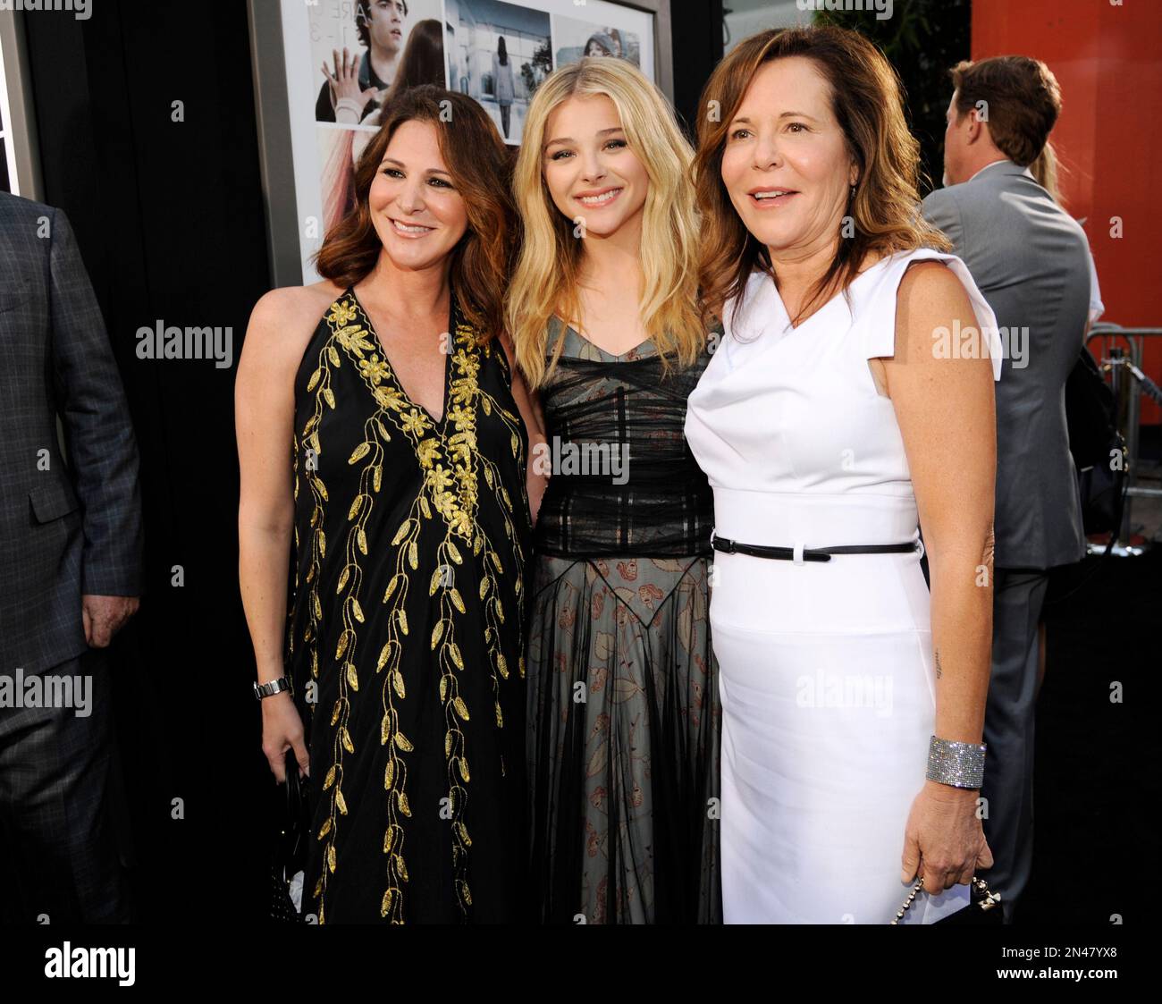 Chloe Grace Moretz, center, a cast member in "If I Stay," poses with ...