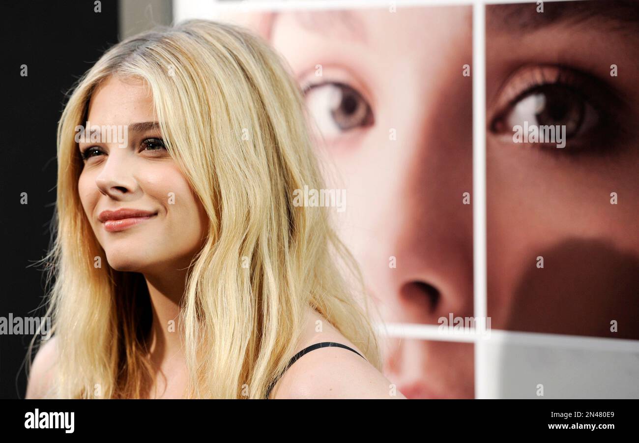 Chloe Grace Moretz, a cast member in "If I Stay," poses at the premiere ...