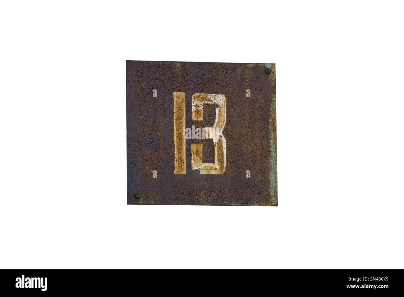 Number 13 thirteen street Cut Out Stock Images & Pictures - Alamy