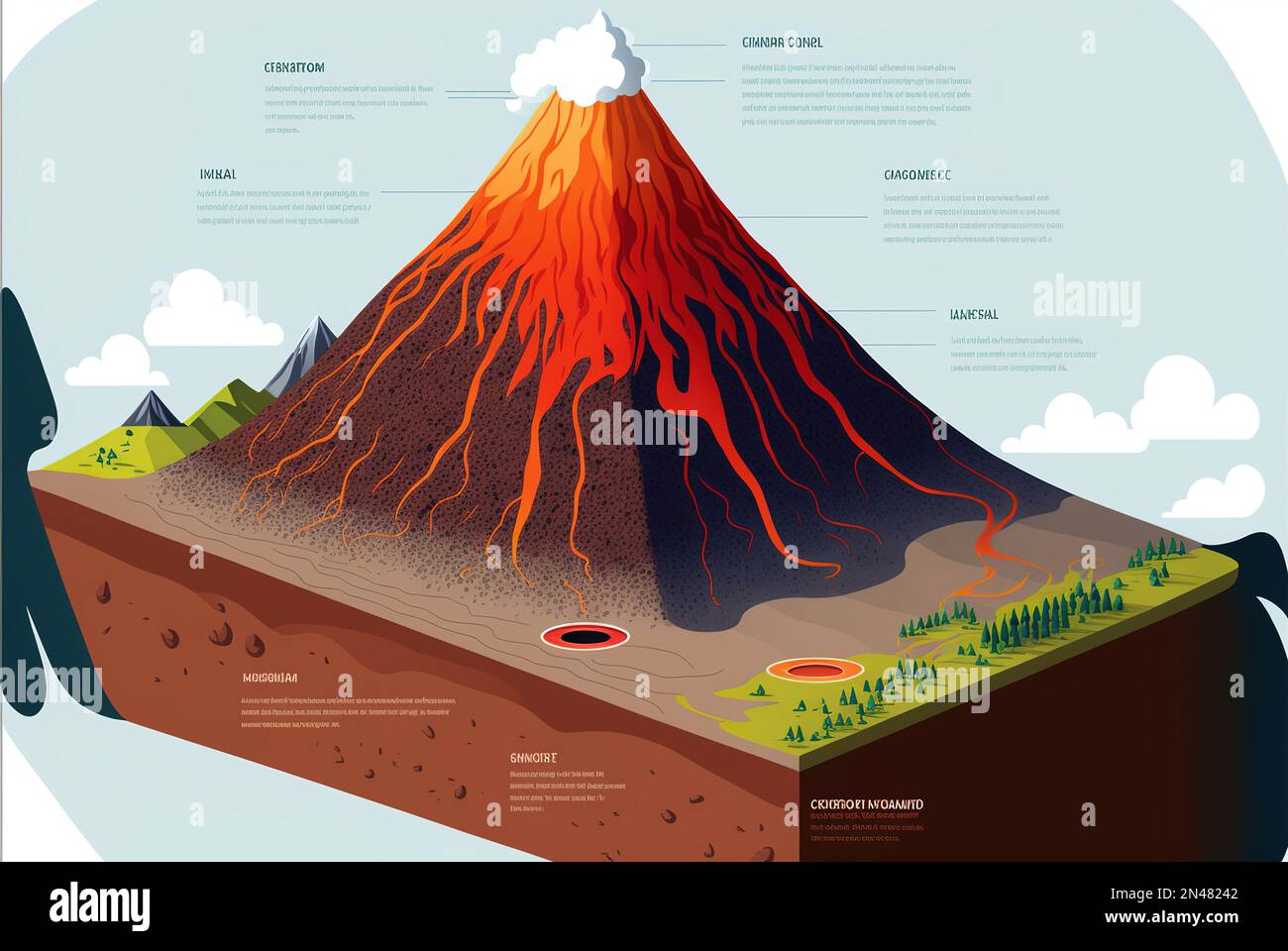 Volcano diagram magma hi-res stock photography and images - Alamy