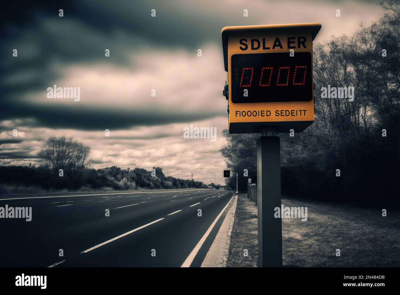 Speed camera on a secondary road to monitor traffic Stock Photo - Alamy