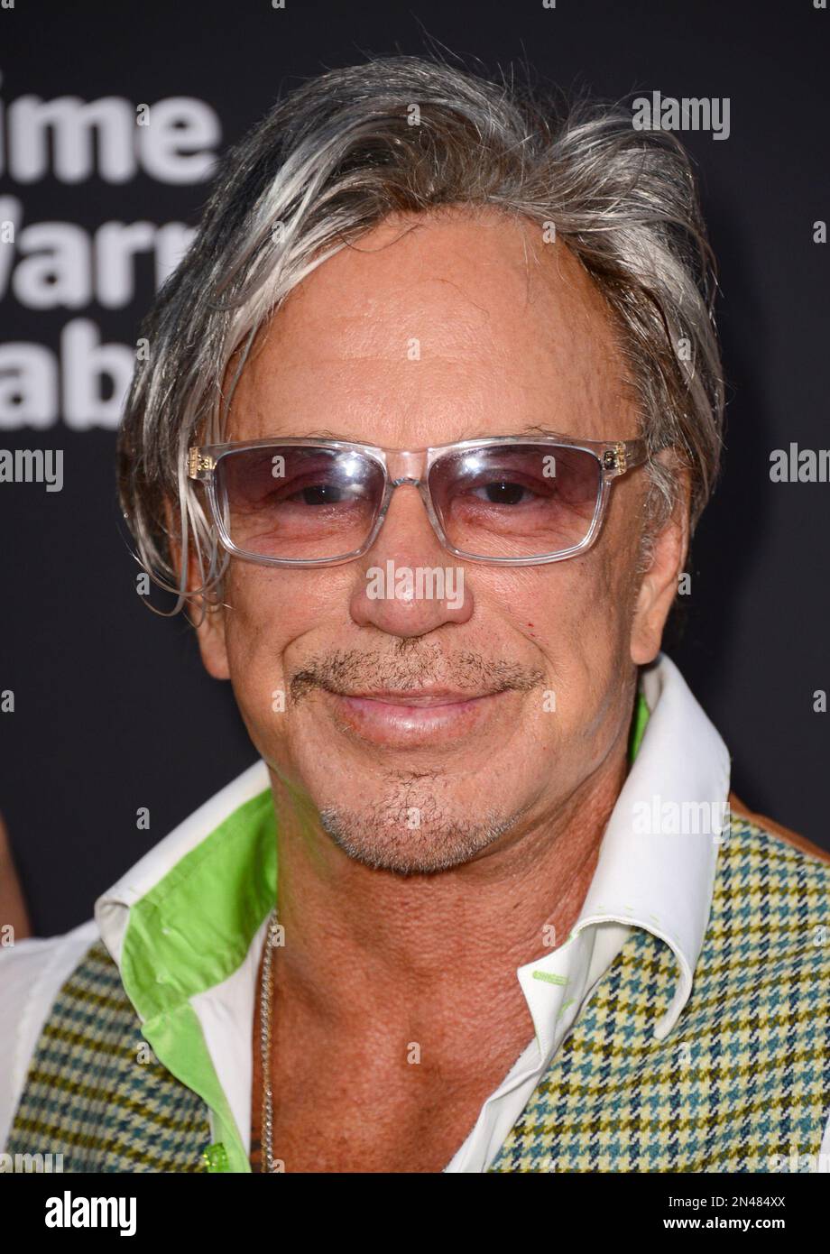 Mickey Rourke arrives at the Los Angeles premiere of "Sin City: A Dame ...