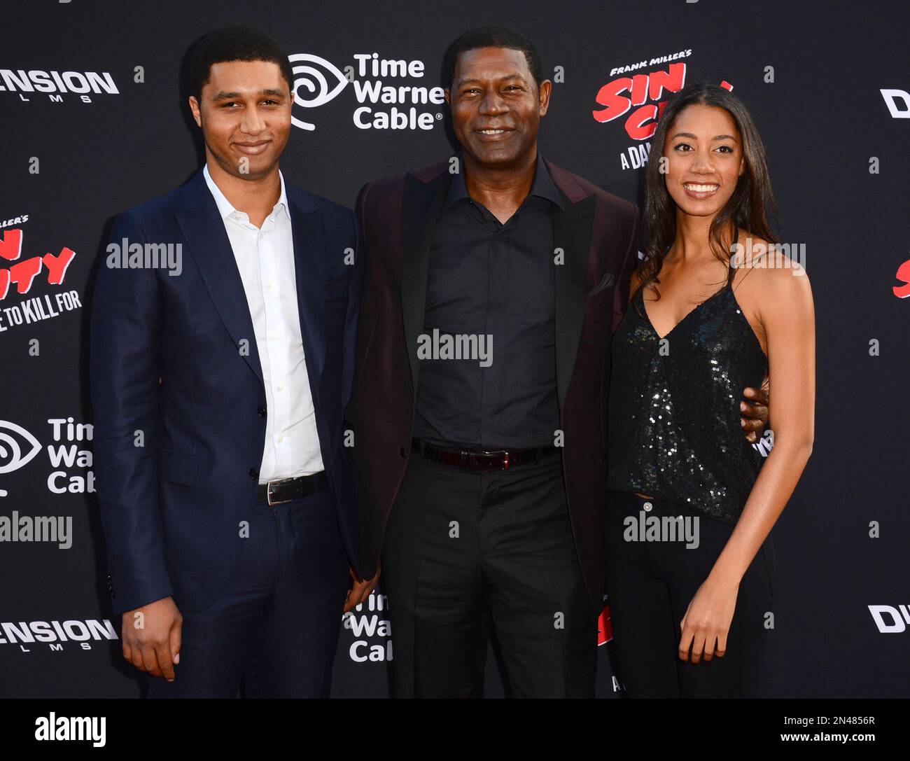 Charles Haysbert and from left, Dennis Haysbert and Katharine Haysbert ...