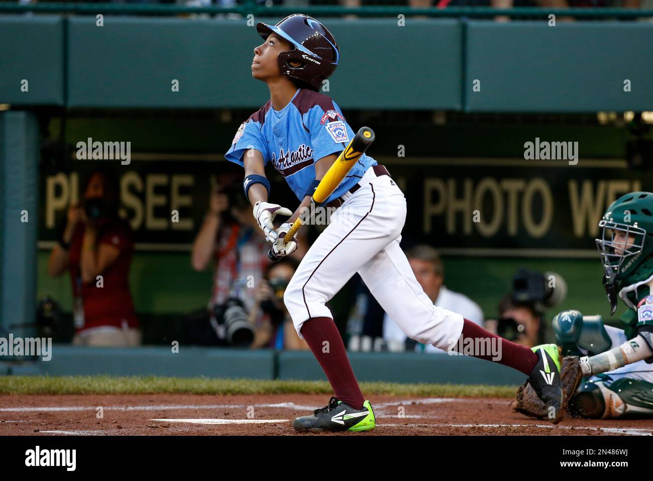 Philadelphia's Mo'ne Davis drives in a run with a single to right field ...