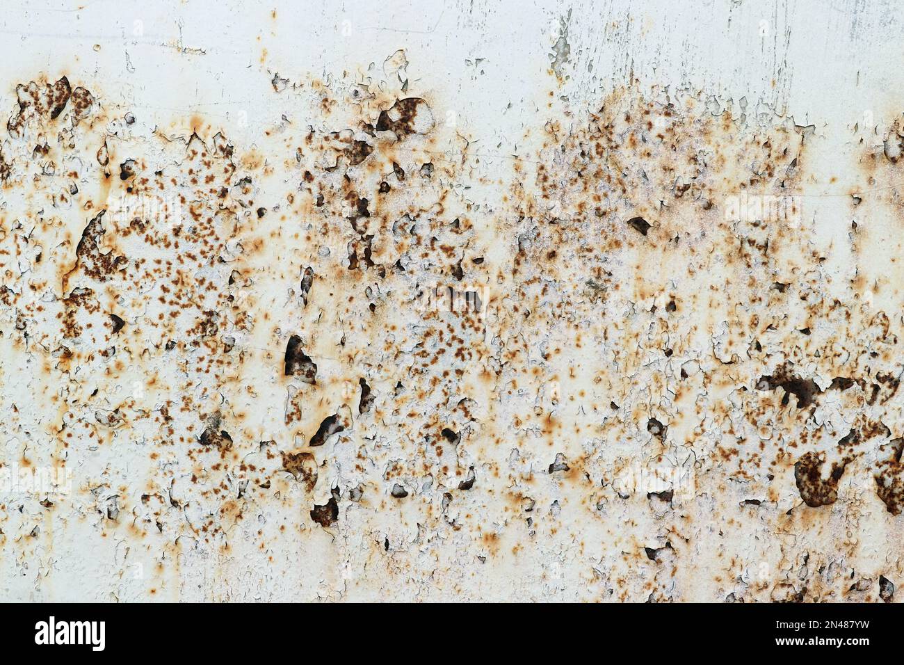 Detail of the flaking paint from the metal surface Stock Photo - Alamy