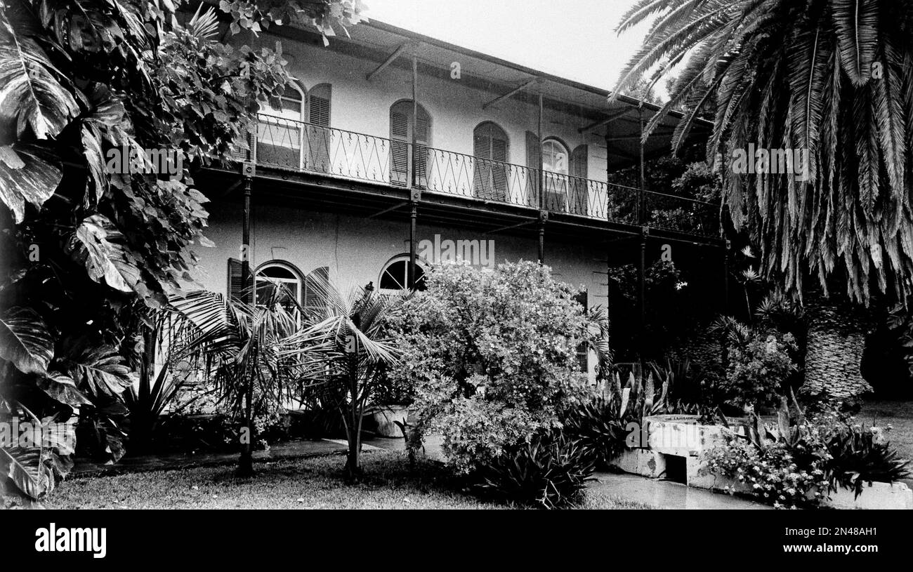 The home of writer Ernest Hemingway in Key West, Fla., is shown on June ...