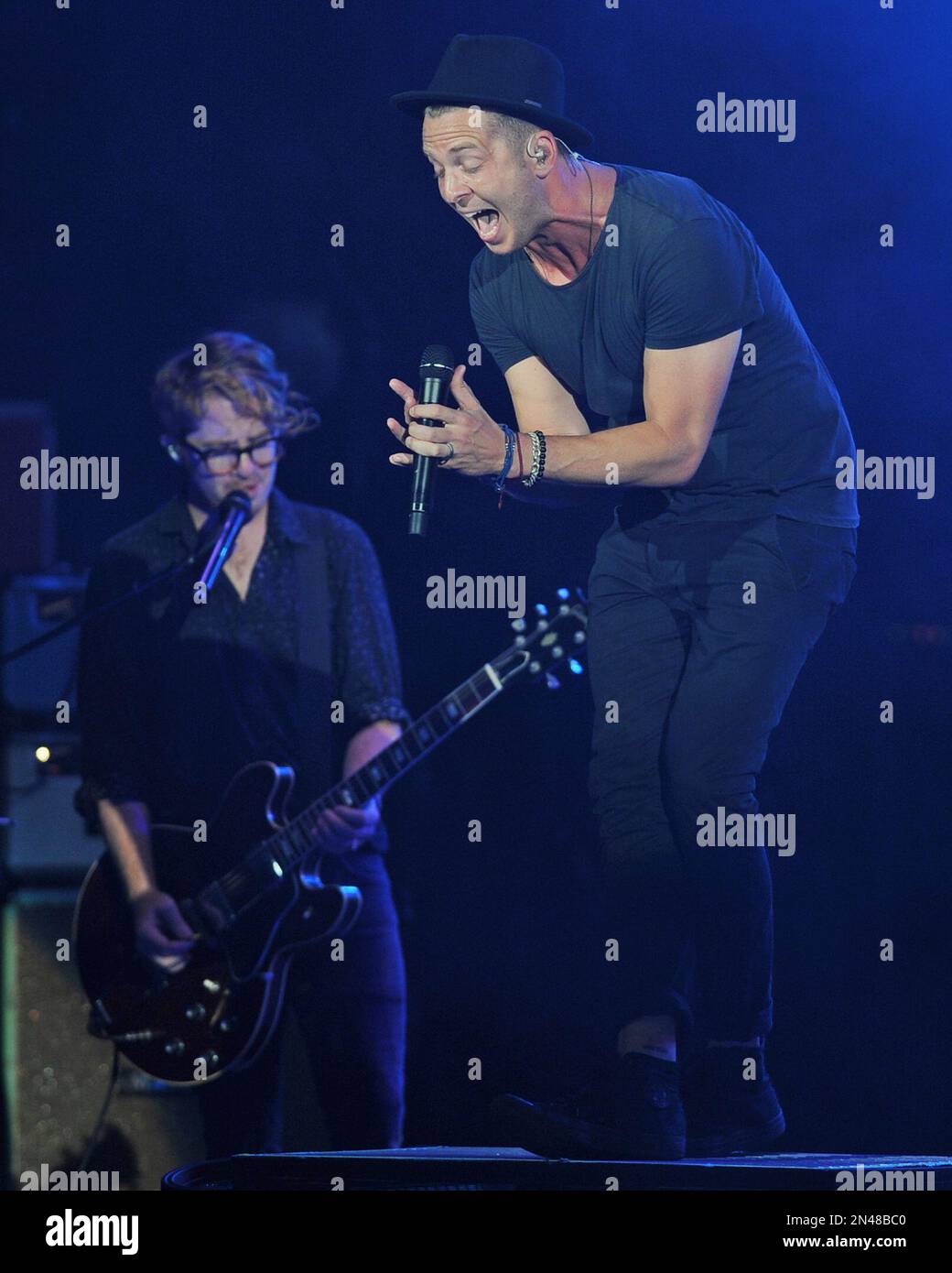 Ryan Tedder and Drew Brown of OneRepublic performs at the Cruzan ...