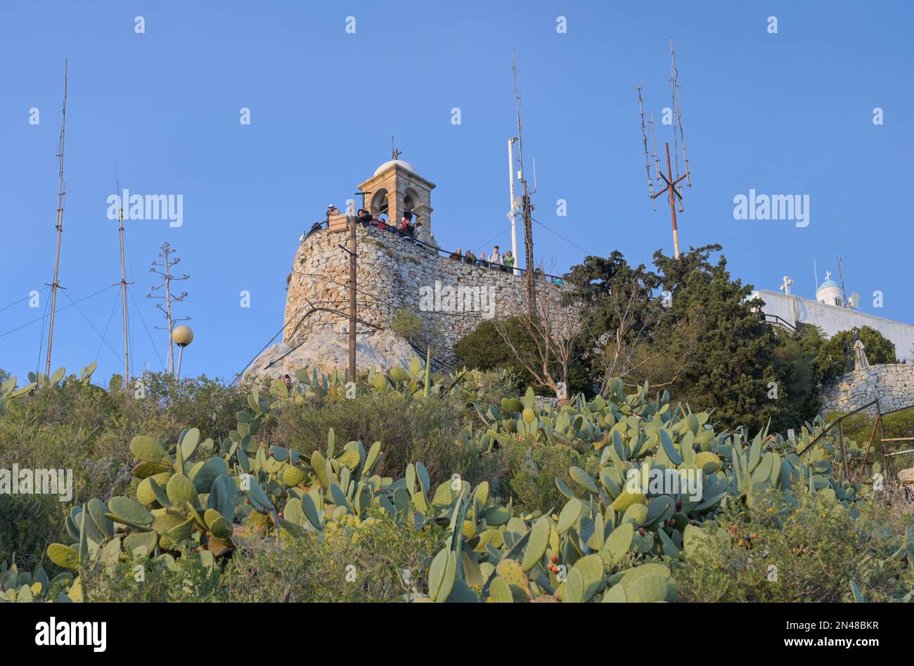 Aussichtspunkt, Lykabettus Hügel, Athen, Griechenland Stock Photo - Alamy