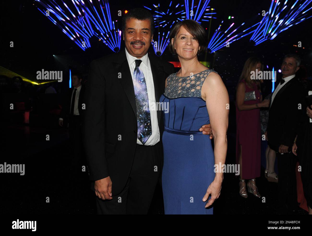 Neil deGrasse Tyson, left, and Alice Young attend the Governors Ball at ...