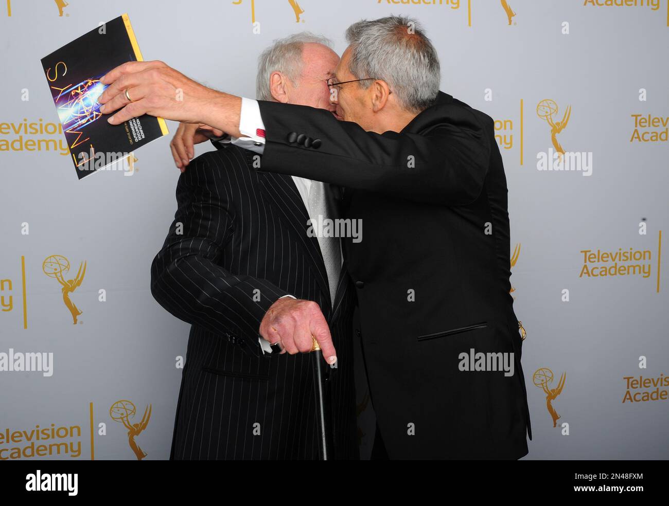 EXCLUSIVE - Jerry Weintraub, left and David Gelber poses for a portrait ...