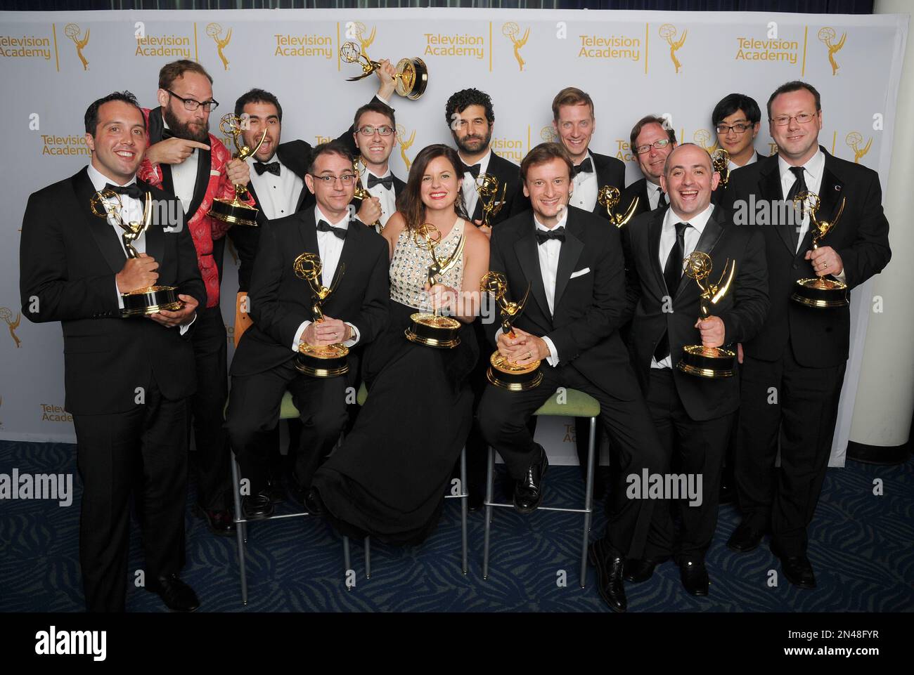EXCLUSIVE - The cast and crew of The Colbert Report poses for a ...