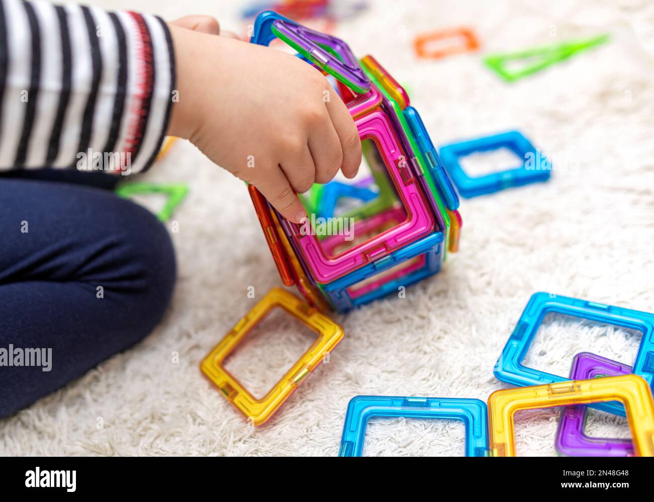 Figures from the magnetic designer Stock Photo - Alamy