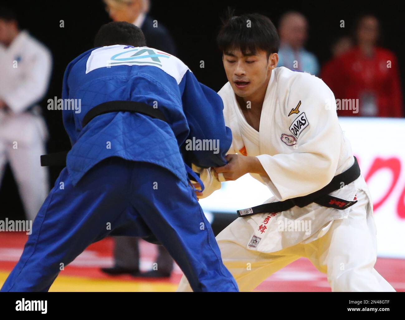 YANG YUNG WEI of CHINESE TAIPEI and GARBOA BRYAN of ECUADOR during the ...