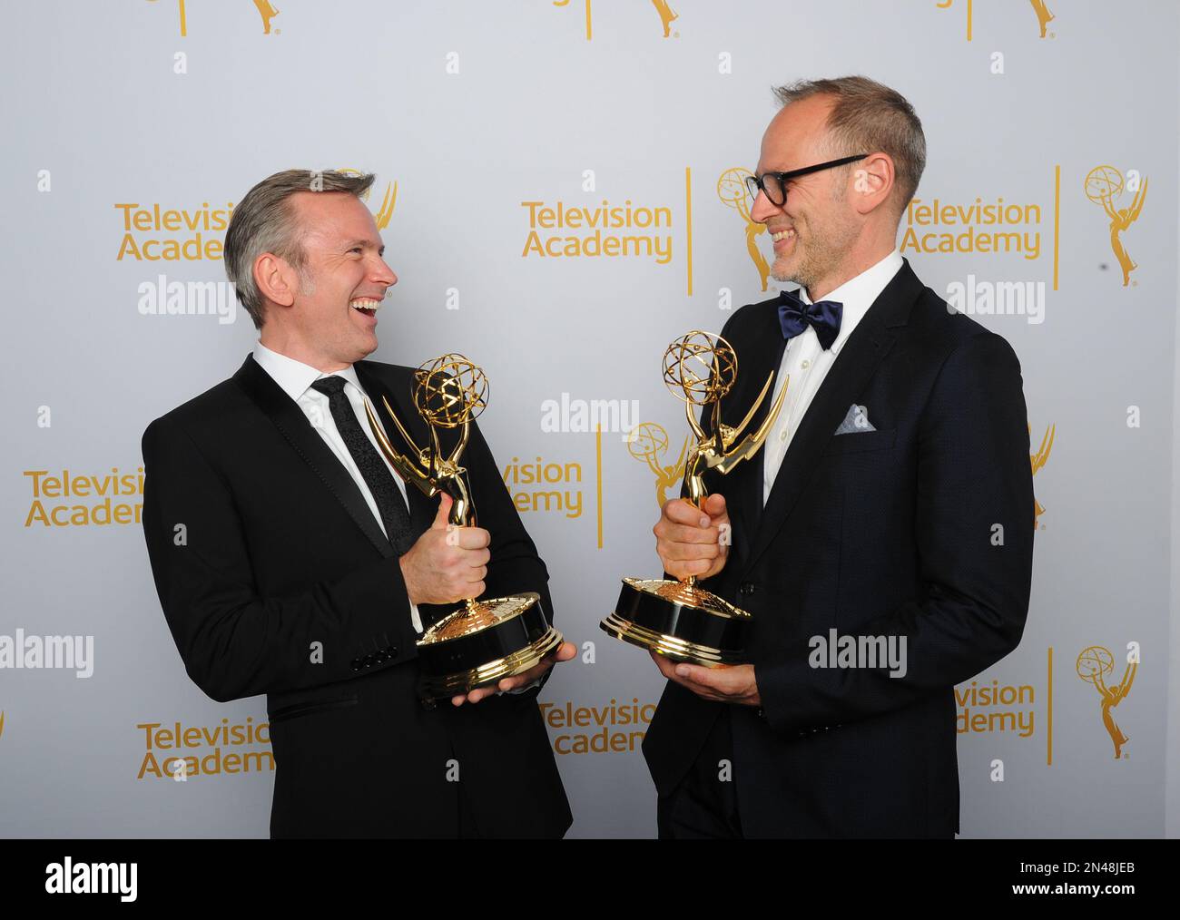 EXCLUSIVE - Eric Justian, left, and Tom Broecker pose for a portrait at ...