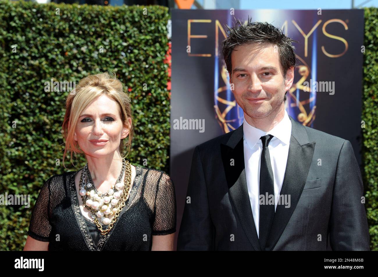 Nina Gordon, left, and Jeff Russo arrive at the 2014 Creative Arts ...