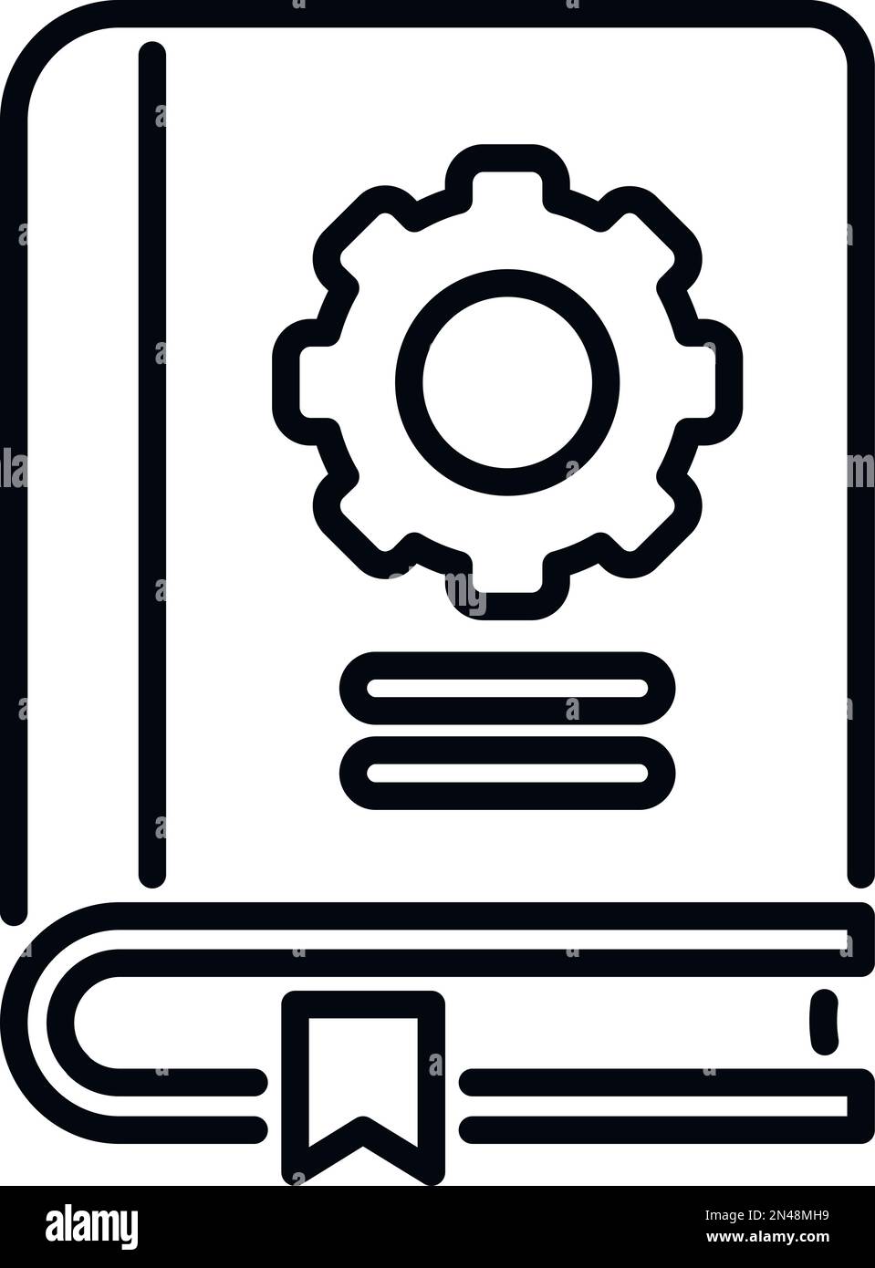 Guide book icon outline vector. Manual paper. Report help Stock Vector ...