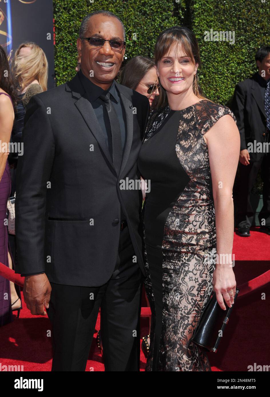 Joe Morton, left, and Christine Lietz arrive at the Television Academy ...