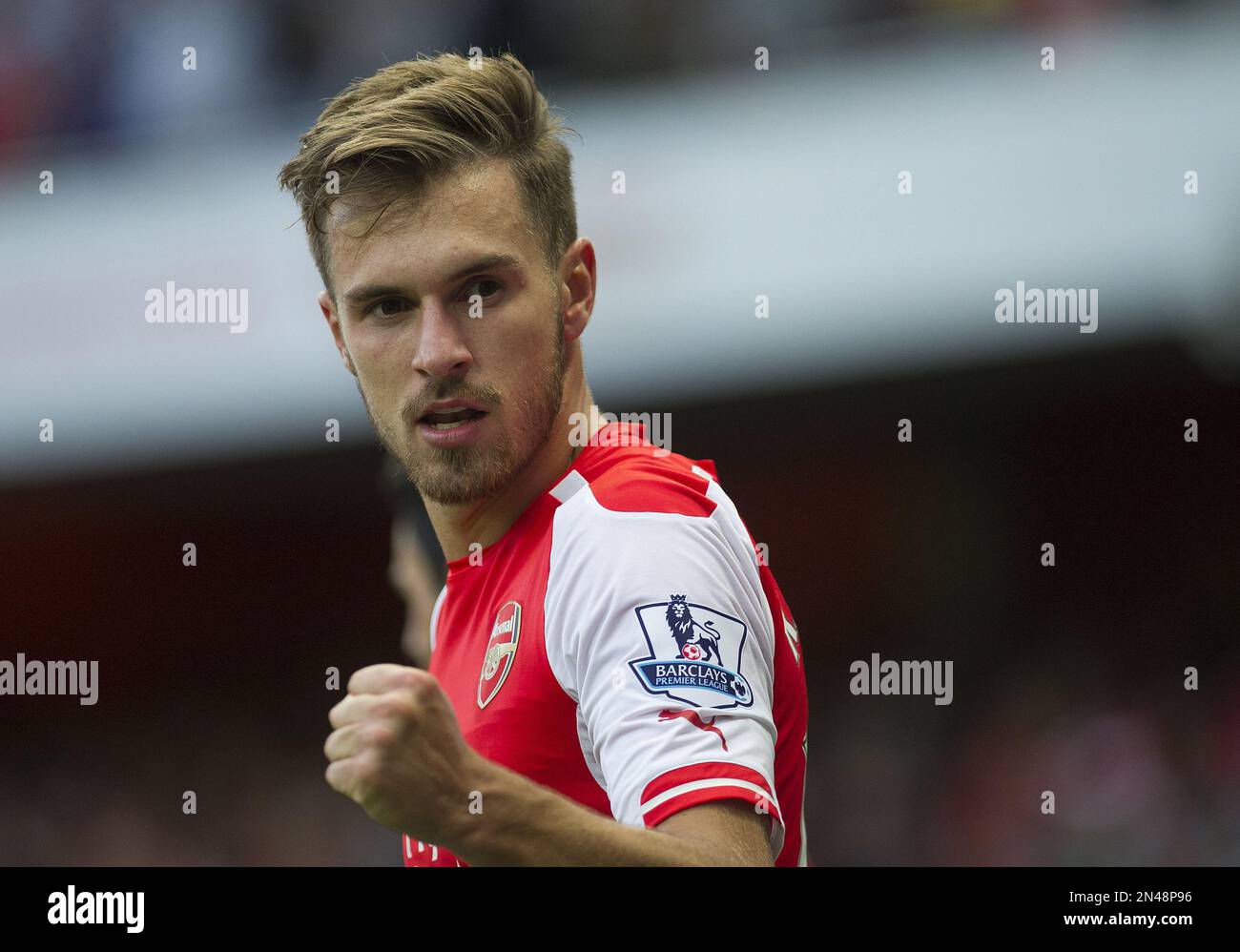 Arsenal's Aaron Ramsey celebrates after scoring against Crystal Palace ...