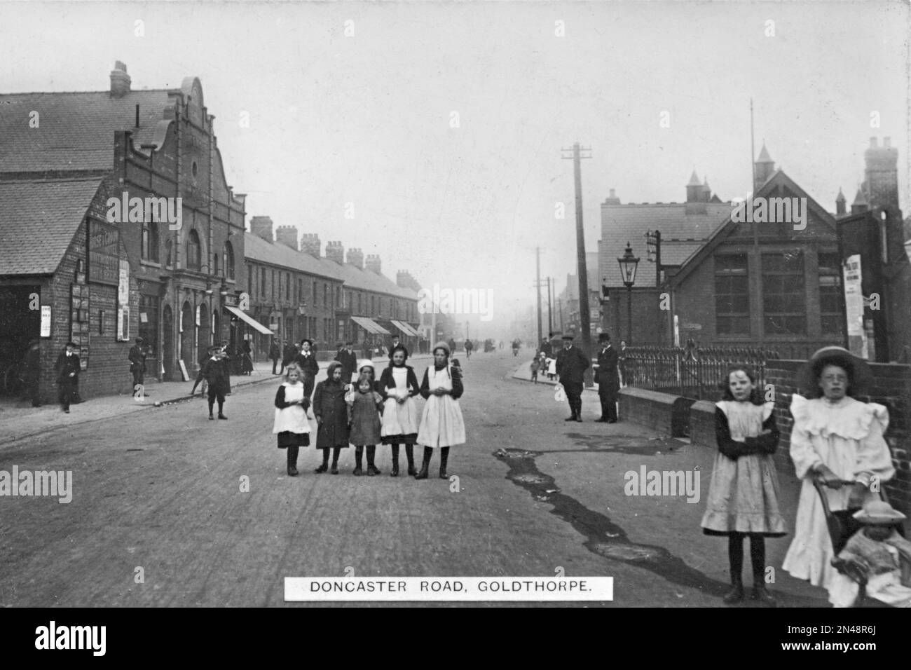 Goldthorpe south yorkshire mining village edwardian 1900's Stock Photo ...
