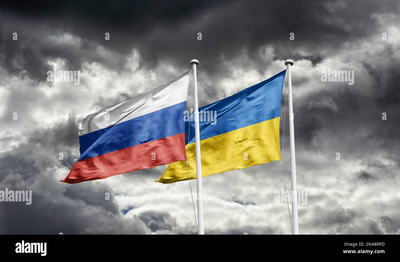 flag ukraine vs russia 365 day of russia invasion of ukraine 1 year war ...