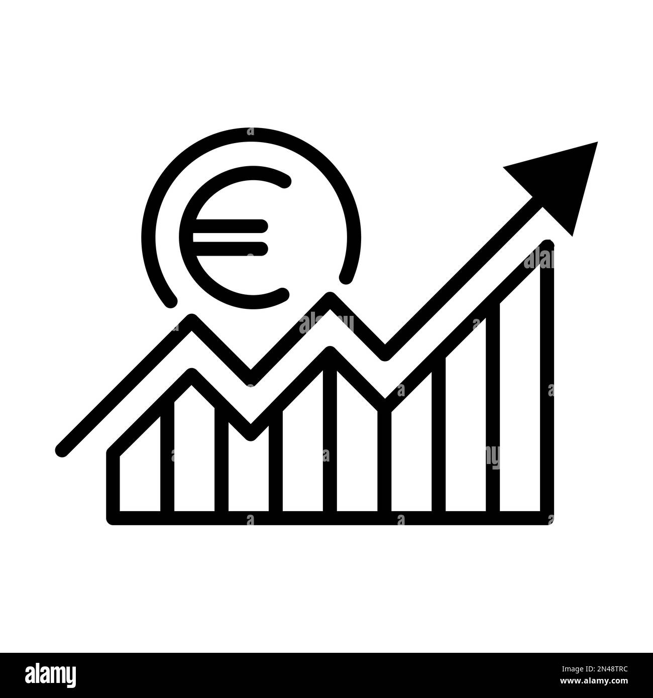 Concept of economic growth or euro appreciation. Business graph growth ... Concept of economic growth or euro appreciation. Business graph growth ...