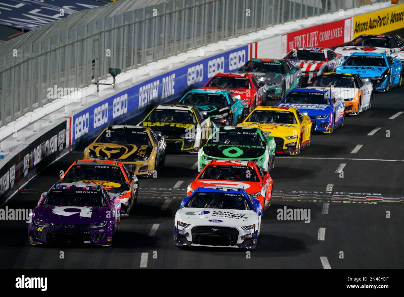 Ryan Preece races for the Busch Light Clash at The Coliseum at Los ...