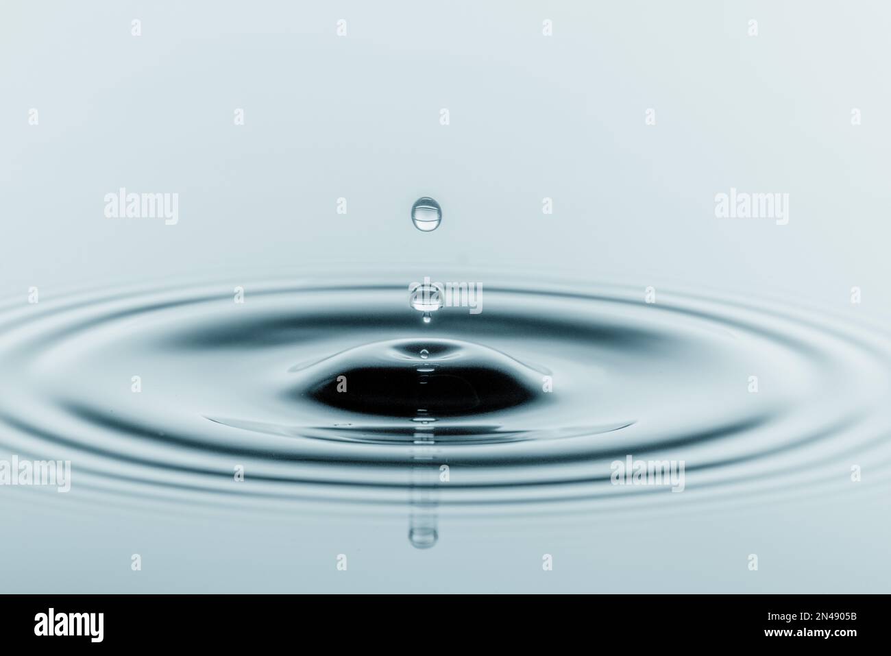 splash on the surface of the water from a fallen drop Stock Photo - Alamy