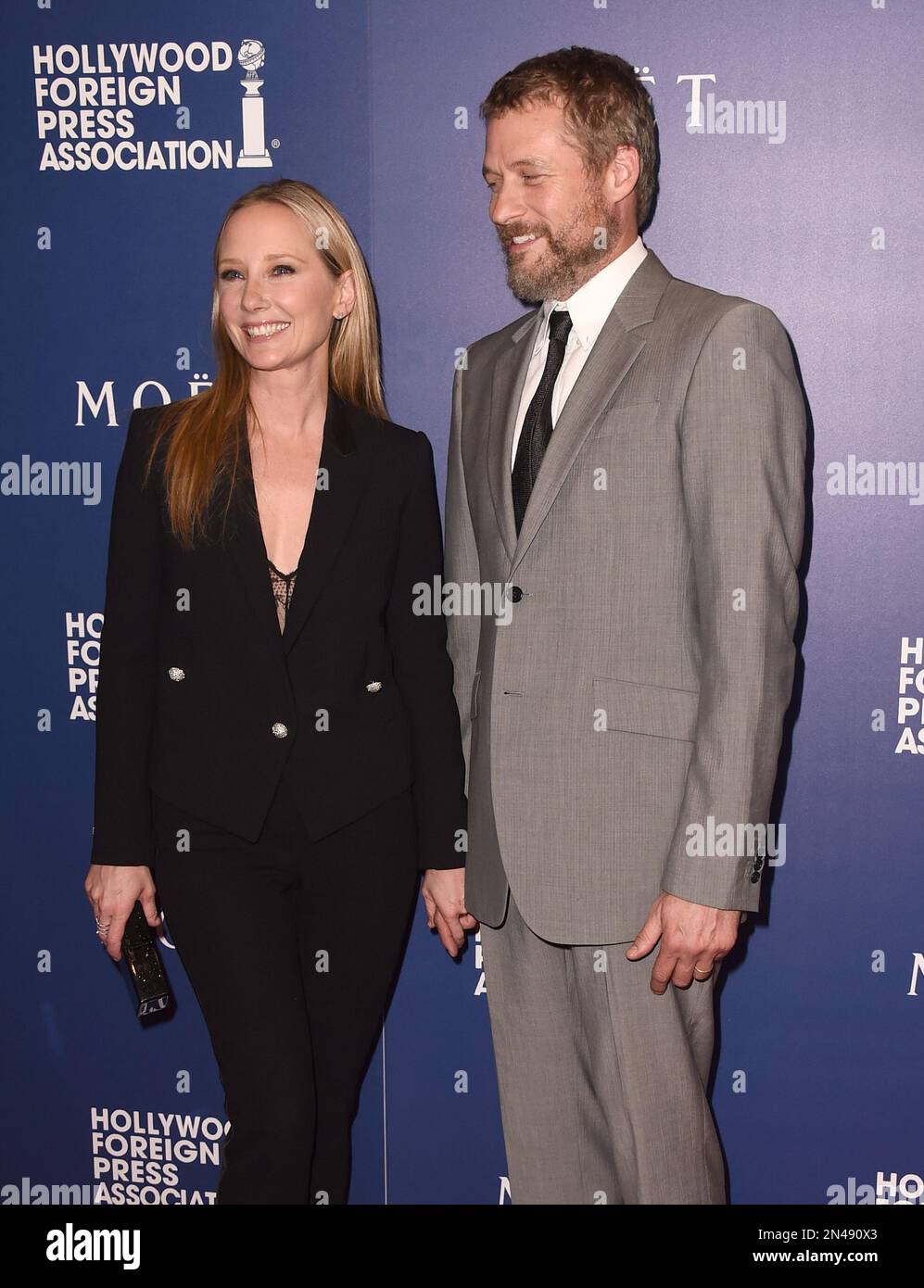 Anne Heche, left, and James Tupper arrive at the Hollywood Foreign ...