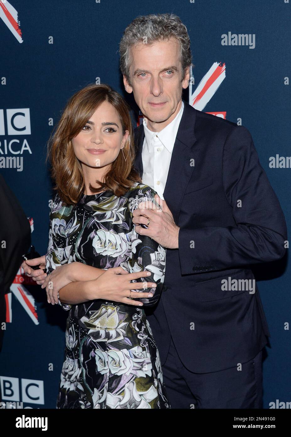 Actors Peter Capaldi and Jenna Coleman attend the BBC America's "Doctor ...