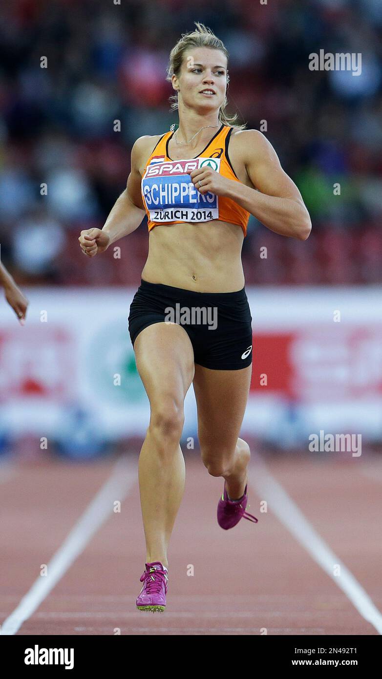 Netherlands' Dafne Schippers runs in her 200m semifinal during the ...