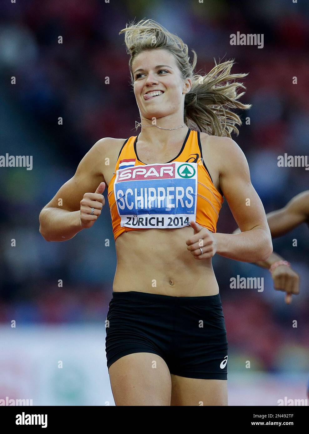 Netherlands' Dafne Schippers runs in her 200m semifinal during the ...