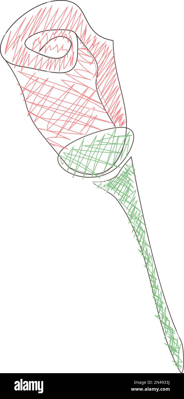 Rose flower drawing hi-res stock photography and images - Alamy