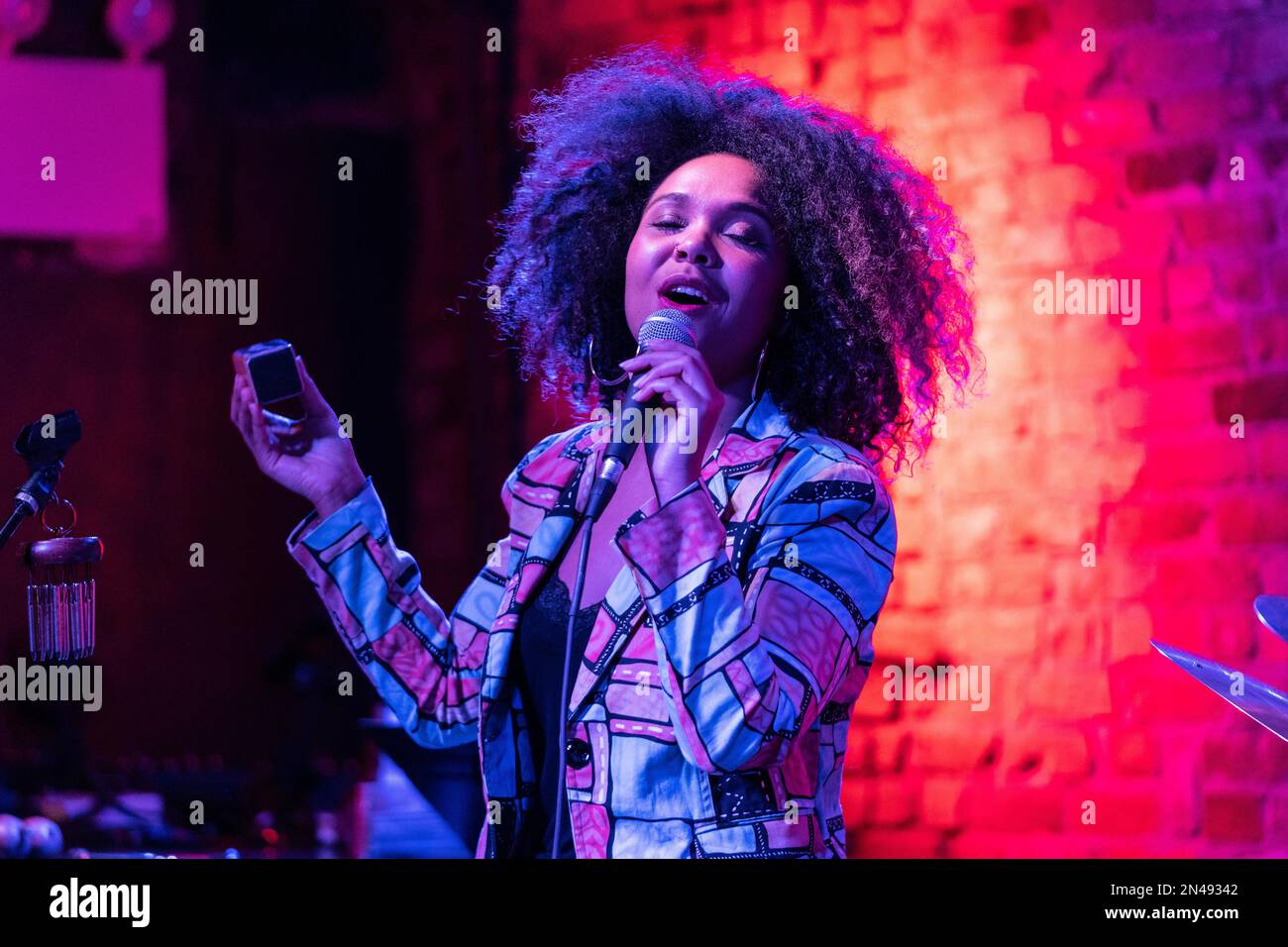 Cynthia Abraham, voice of band Abraham Reunion performs during Winter ...