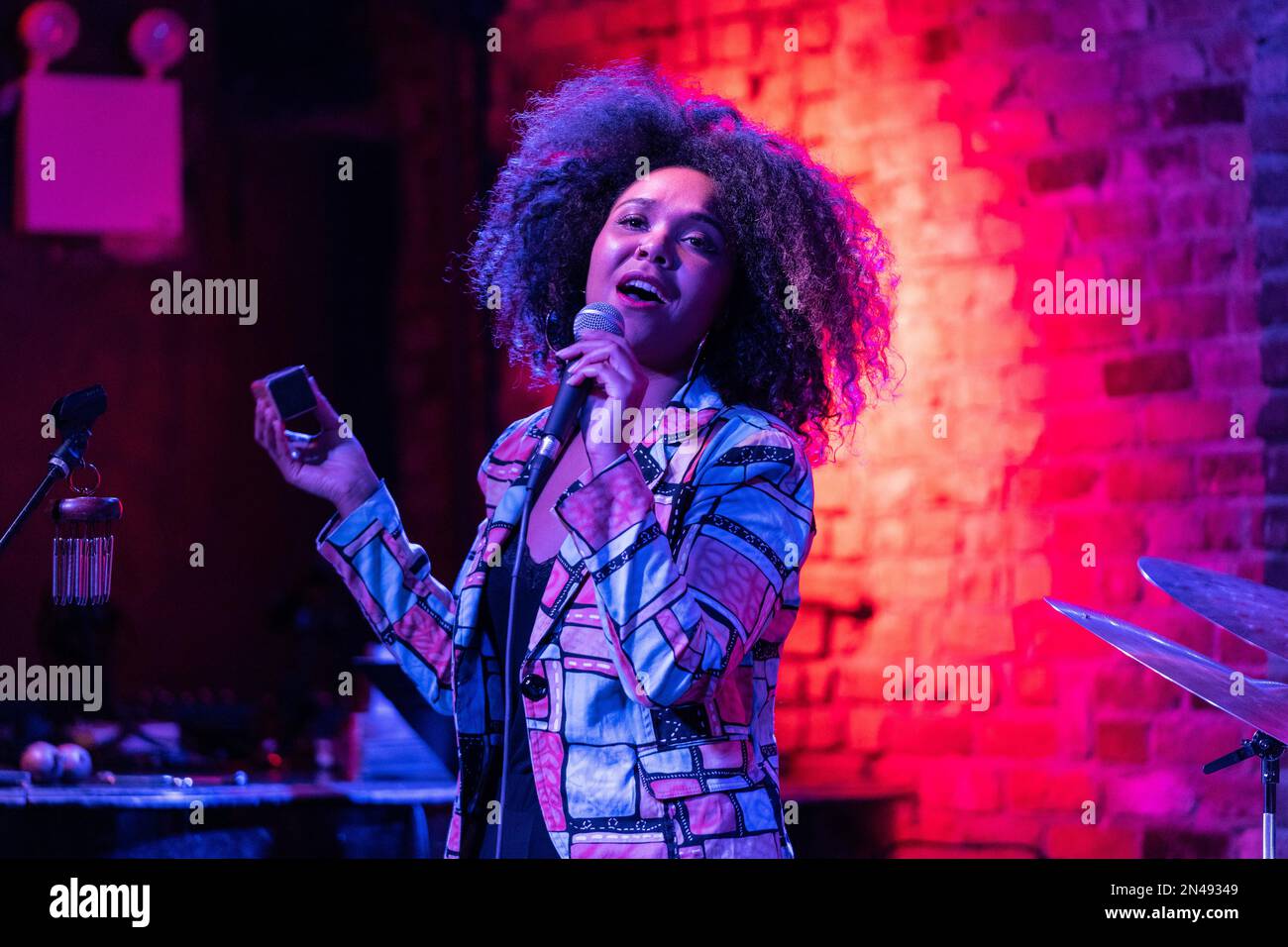 Cynthia Abraham, voice of band Abraham Reunion performs during Winter ...