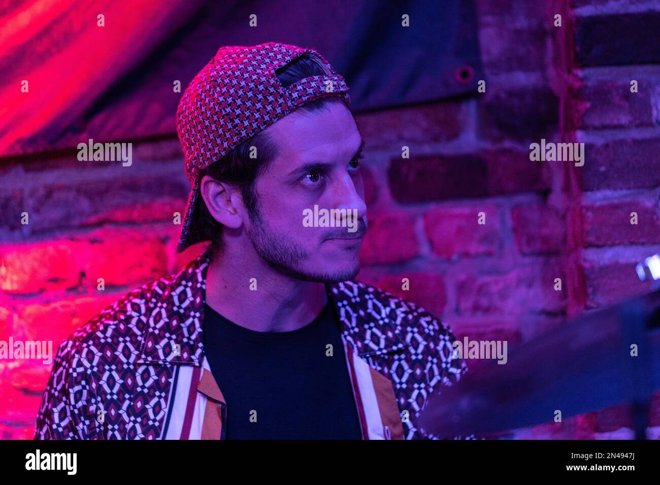 Arthur Alard on drums of band Abraham Reunion performs during Winter ...