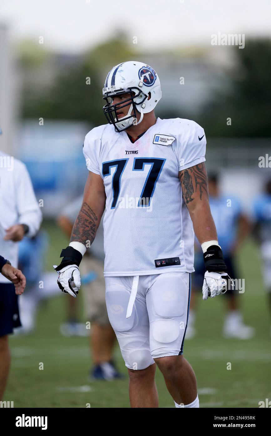 Tennessee Titans offensive tackle Taylor Lewan practices during NFL ...