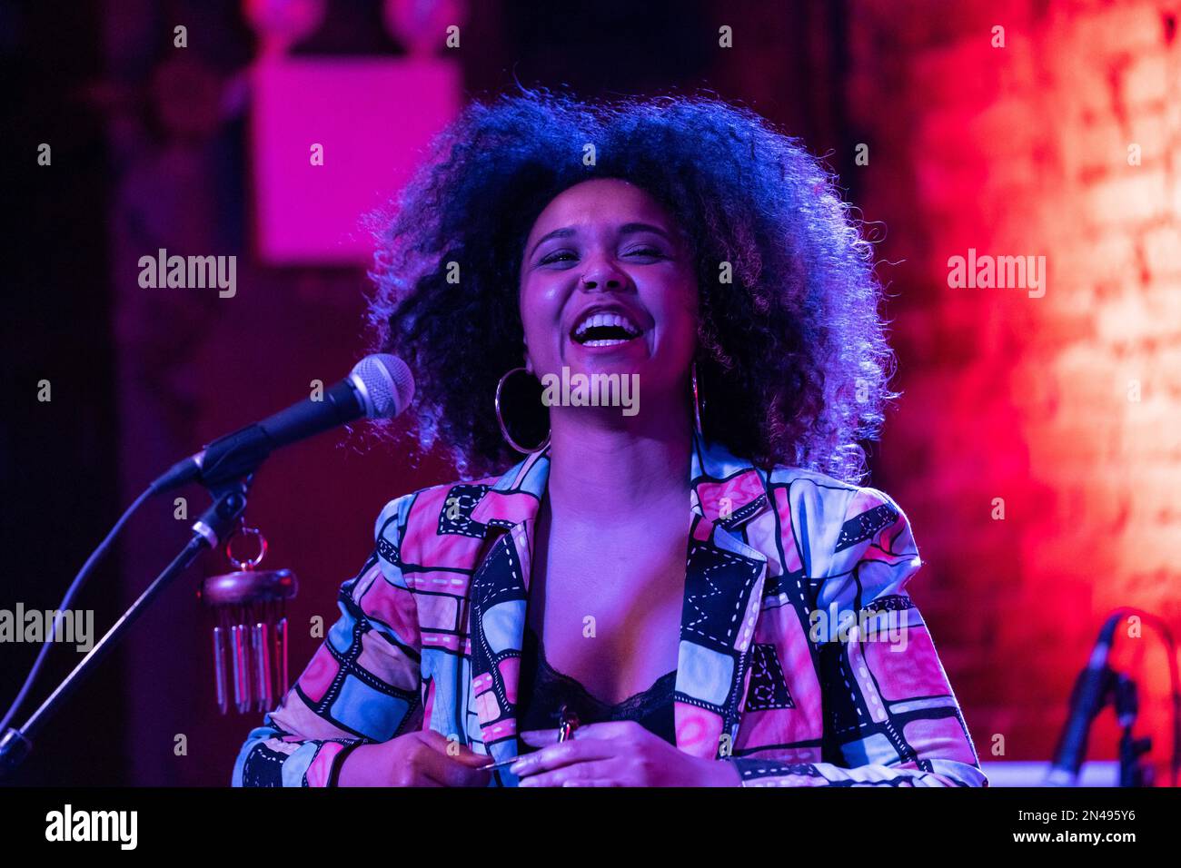 Cynthia Abraham, voice of band Abraham Reunion performs during Winter ...