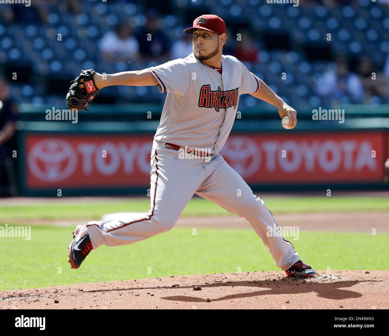 Arizona Diamondbacks starting pitcher Vidal Nuno delivers in the first ...