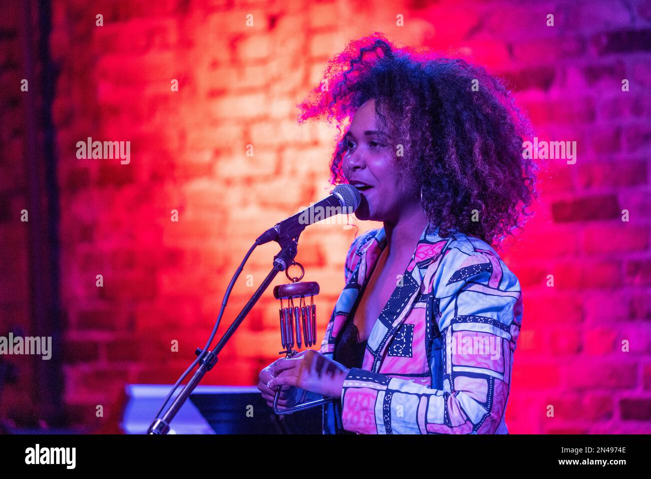 Cynthia Abraham, voice of band Abraham Reunion performs during Winter ...