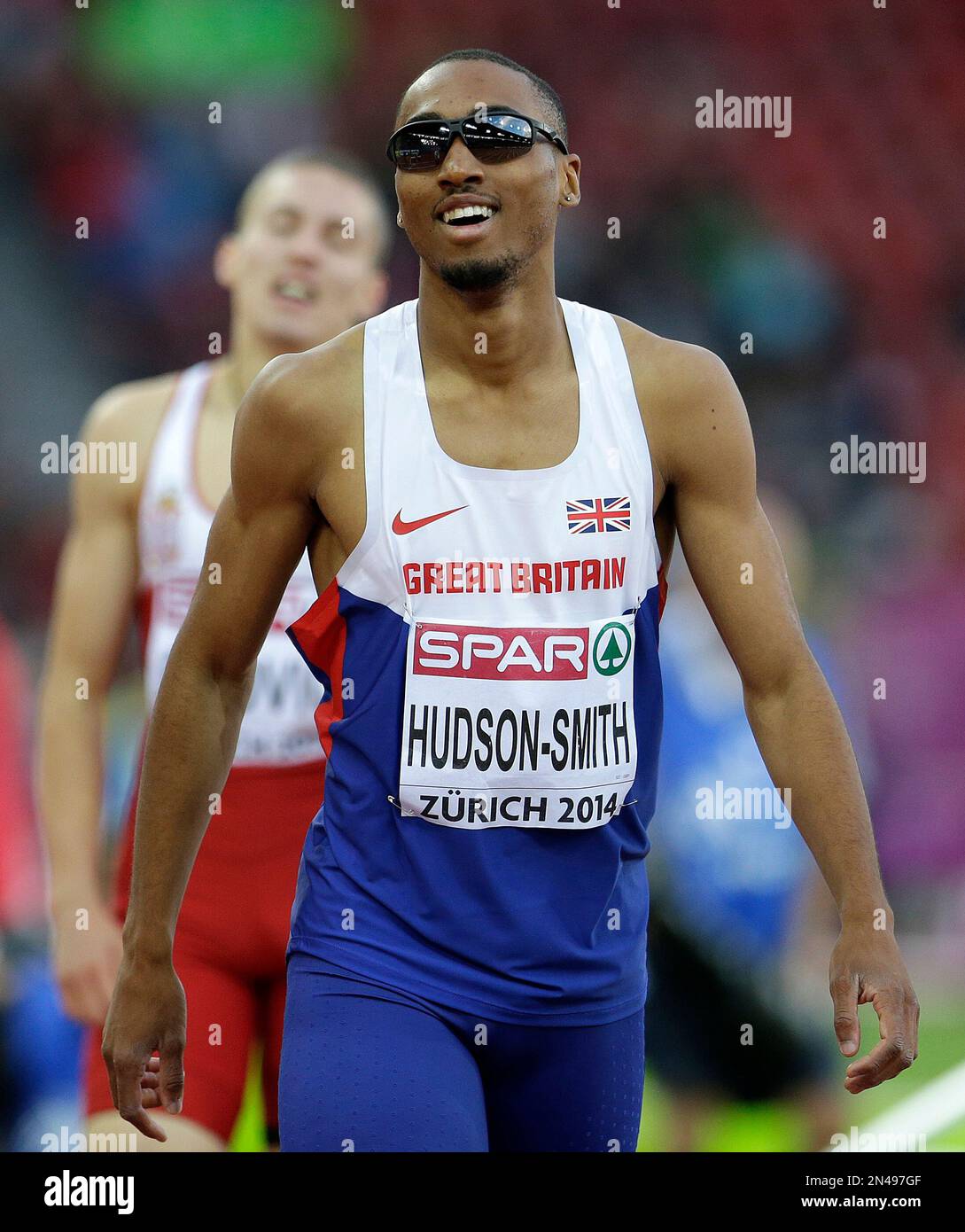 Britain's Matthew Hudson-Smith smiles after his 400m semifinal during ...