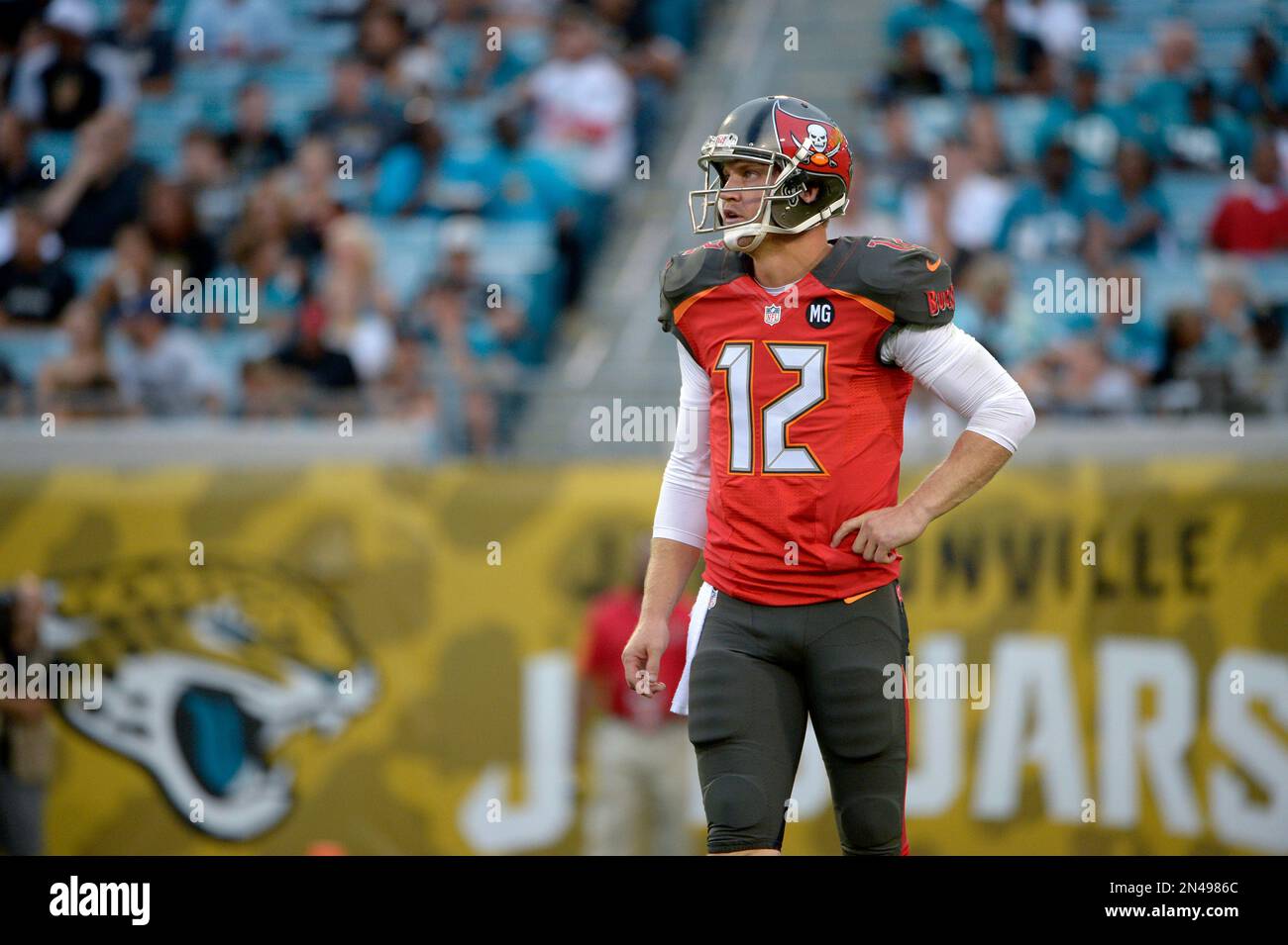 Tampa Bay Buccaneers quarterback Josh McCown (12) stands on the field ...