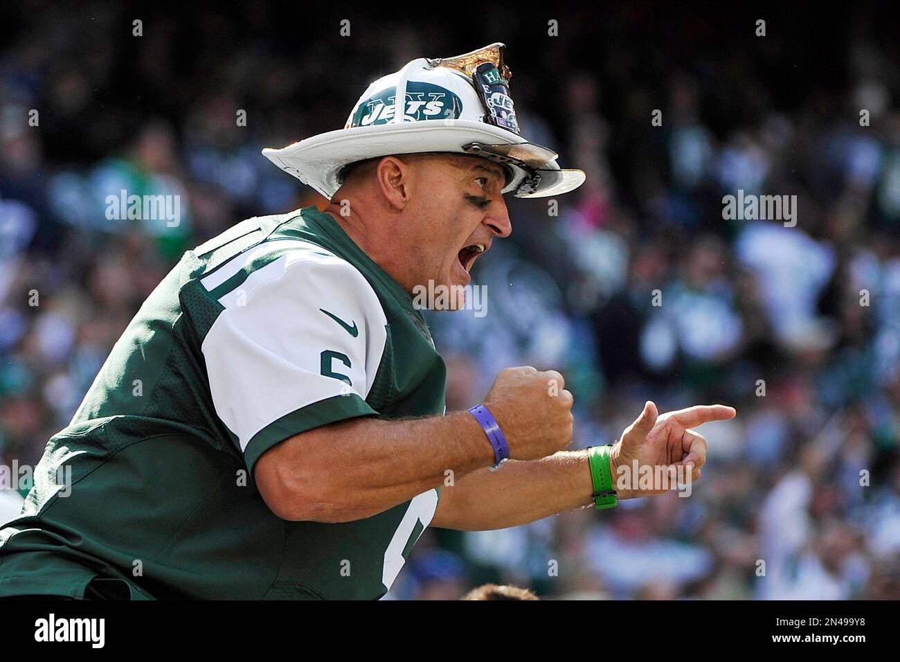 FILE - In this Oct. 14, 2012, file photo, New York Jets fan Ed Anzalone ...