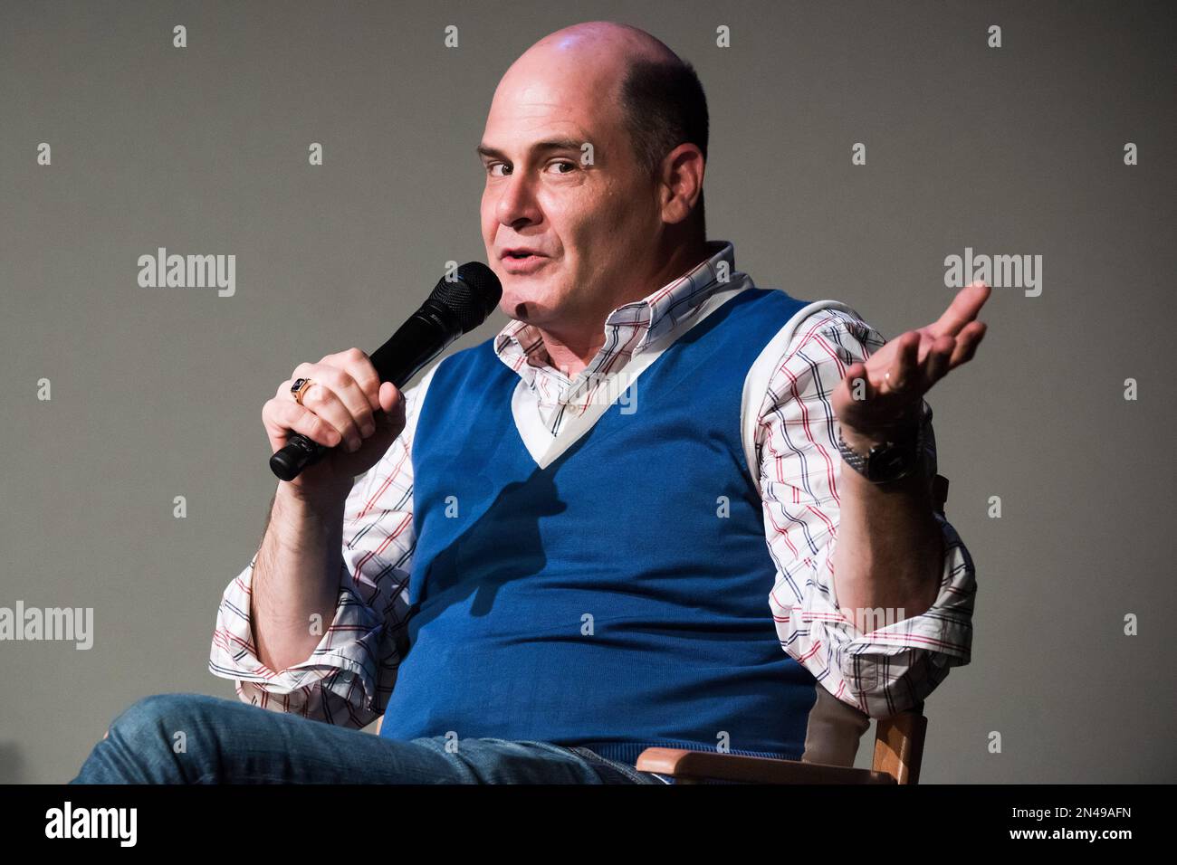 Matthew Weiner attends the "Meet the Filmmakers" Apple Store event on ...