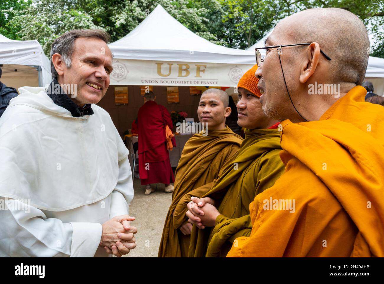 Paris, France, Interfaith Buddhist Festival, Religious Ceremony, French ...