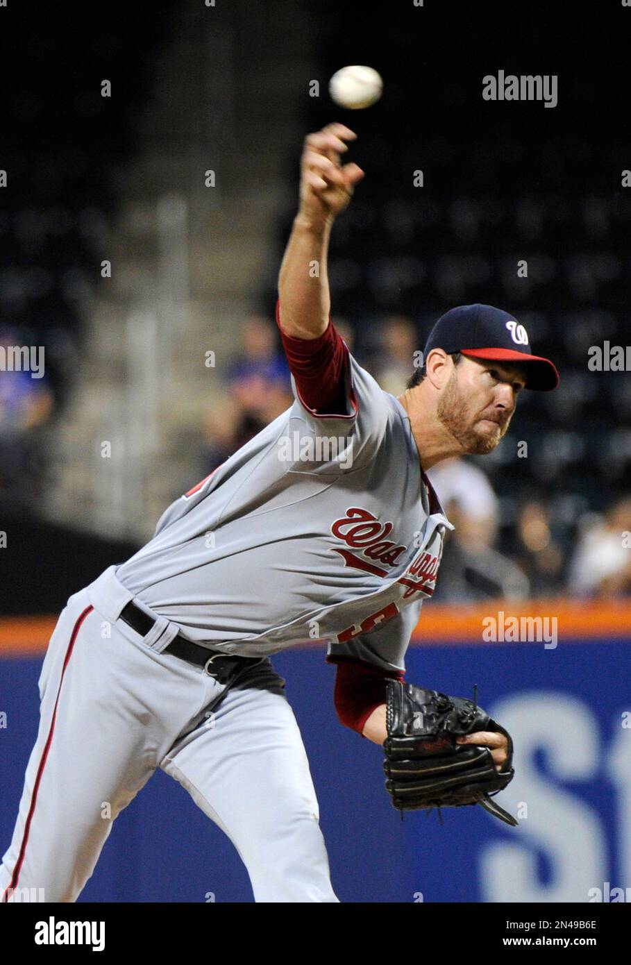 Washington Nationals pitcher Doug Fister delivers the ball to the New ...