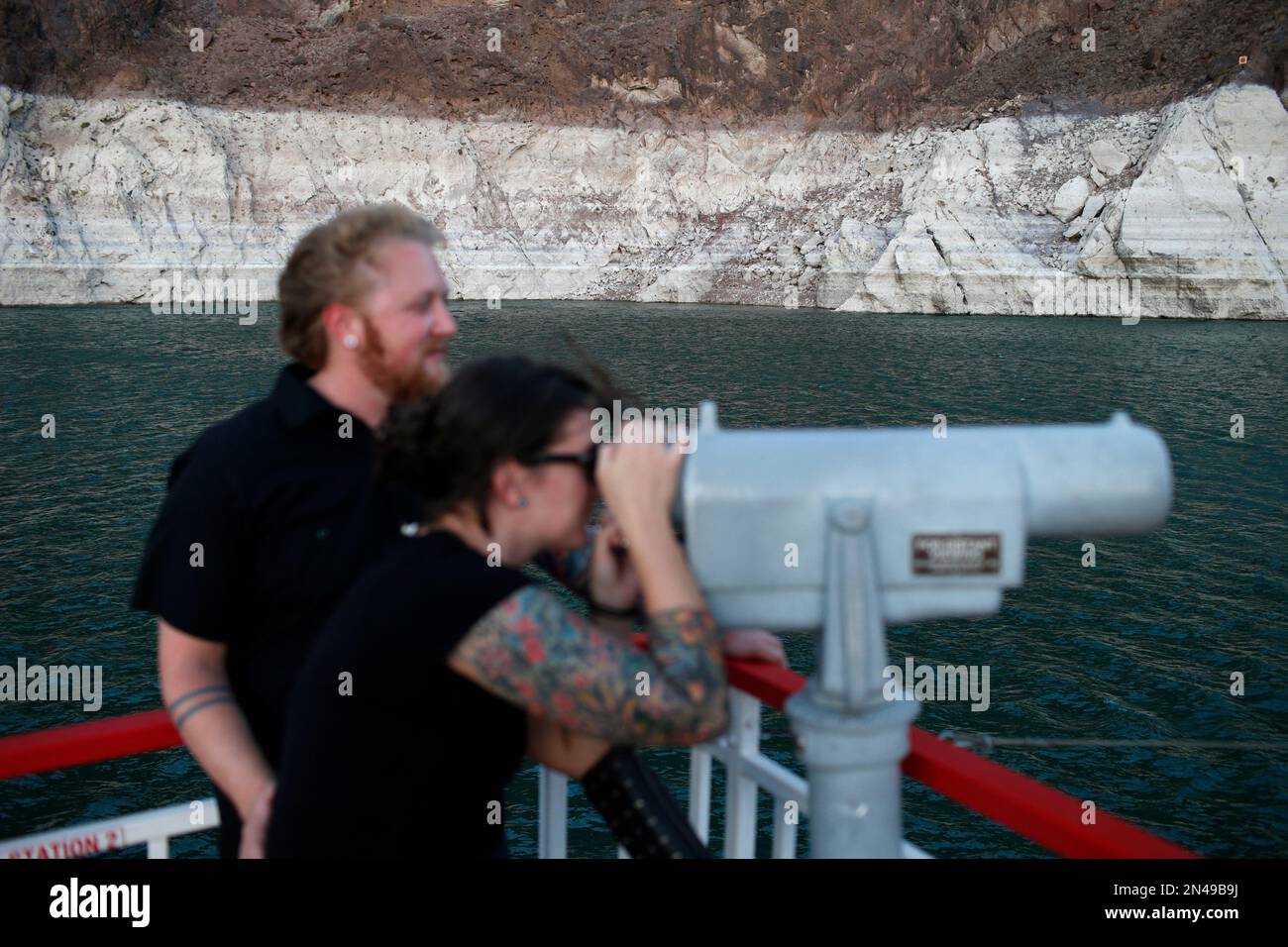 In this July 20, 2014 photo, Andrew Gniadek, left, and Jessica Barker ...