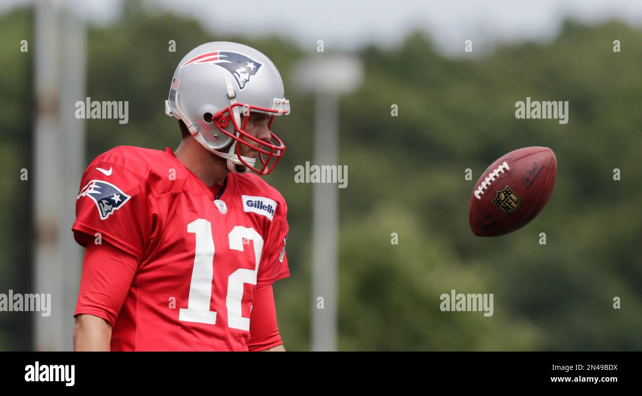 New England Patriots quarterback Tom Brady (12) during an NFL Football ...