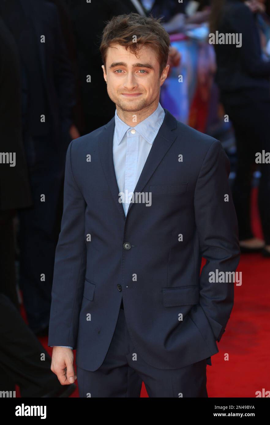 British actor Daniel Radcliffe arrives on the red carpet for the UK ...