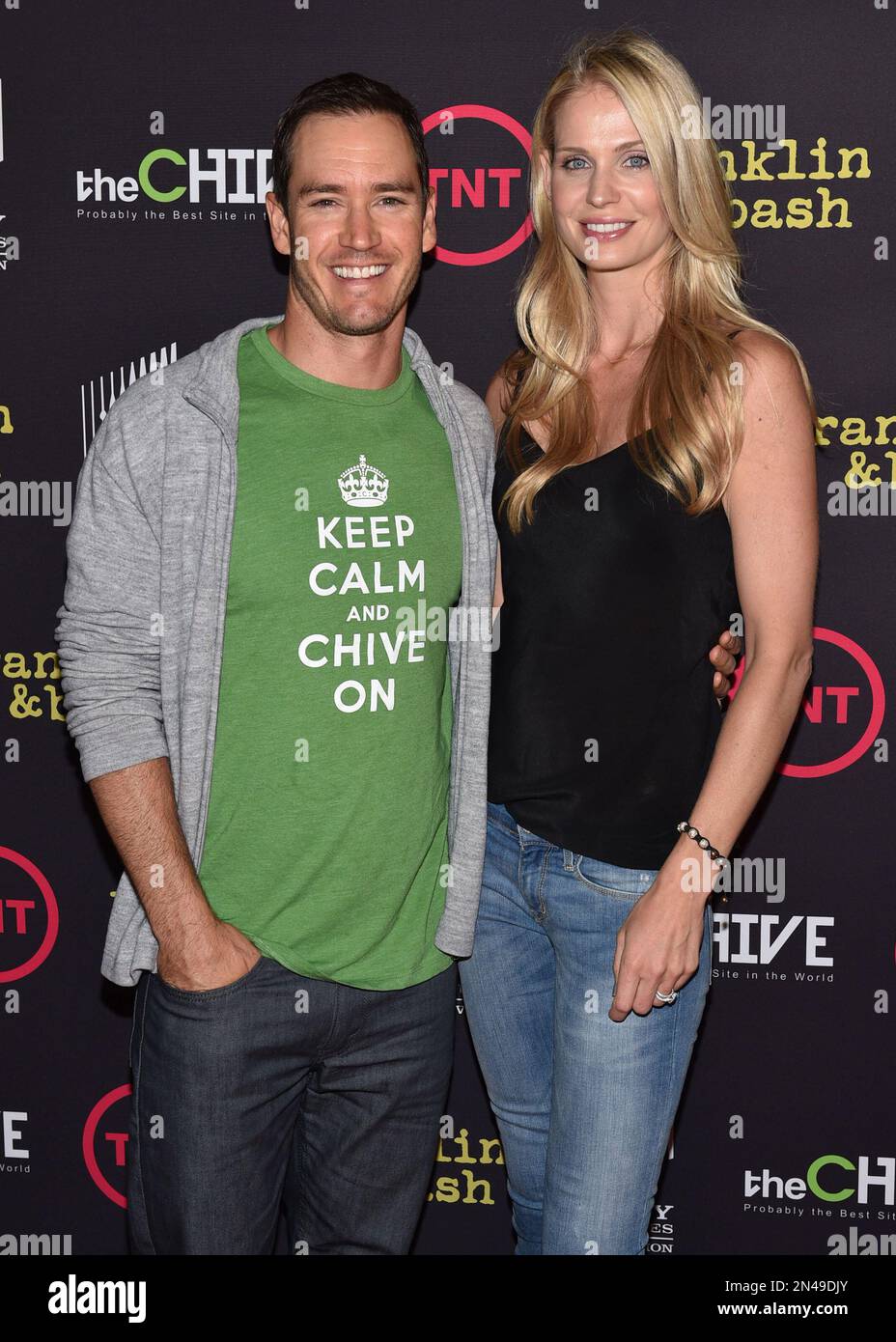 Mark-Paul Gosselaar and Catriona McGinn seen at the "Franklin & Bash ...